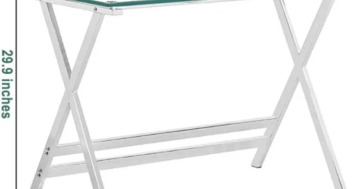 FENGHUA GLASS HOME Tempered Glass Computer Desk Review: compact glass ...